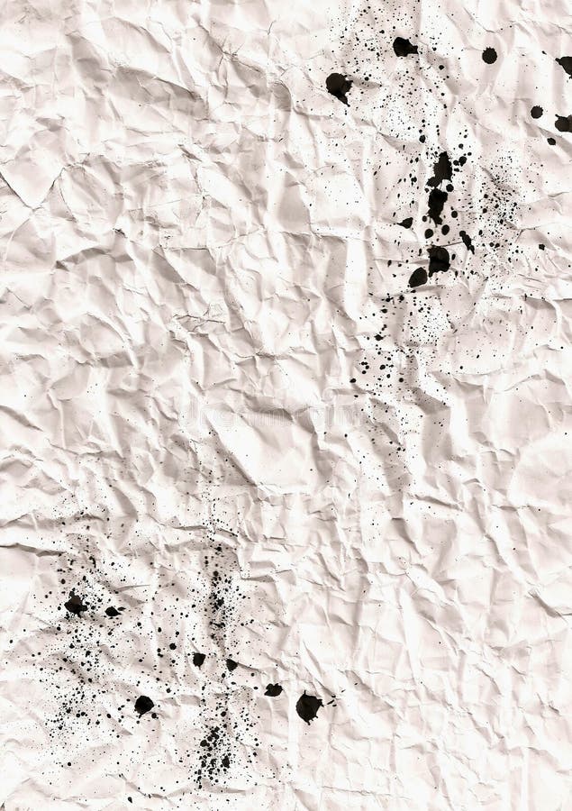 Dark Patches on Crushed Paper. Stock Image - Image of empty, page: 12390391