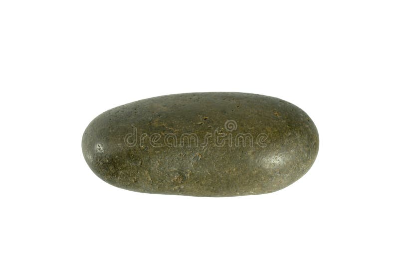 Dark Pebble Oval Stone is Isolated Stock Photo - Image of pebble, rock ...