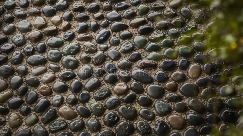 Dark Pebble Stone Mosaic Texture Background, Good Resolution Stock ...