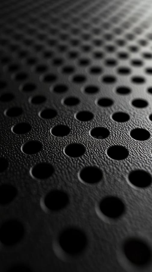 Dark Perforated Material Showing a Regular Pattern of Circular Holes ...