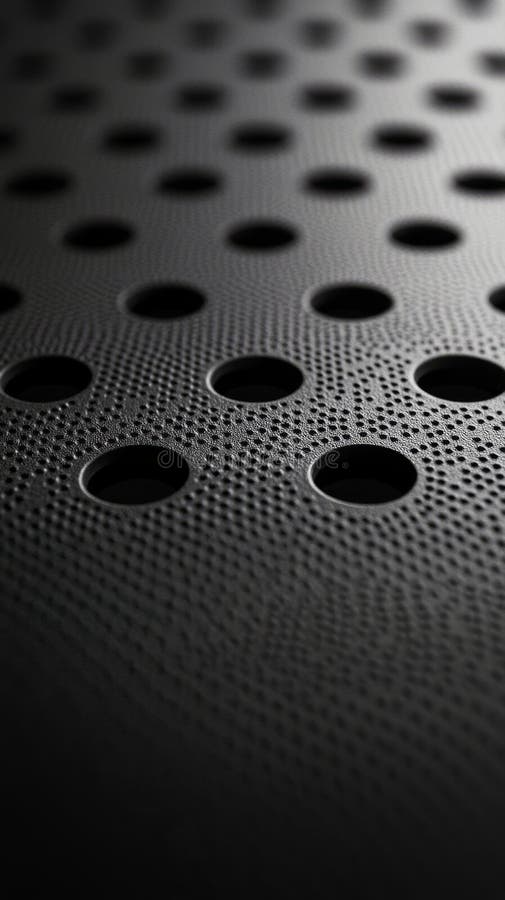 Dark Perforated Material Showing a Regular Pattern of Circular Holes ...