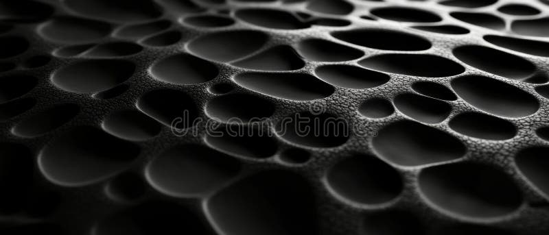 Dark Perforated Surface Abstract Background with Shadows and Intricate ...