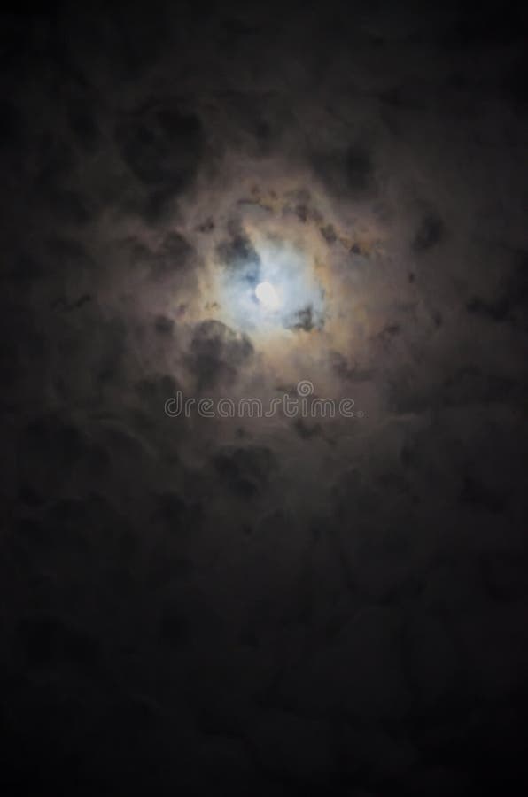 Moon and Dramatic Clouds stock image. Image of nature - 190153885