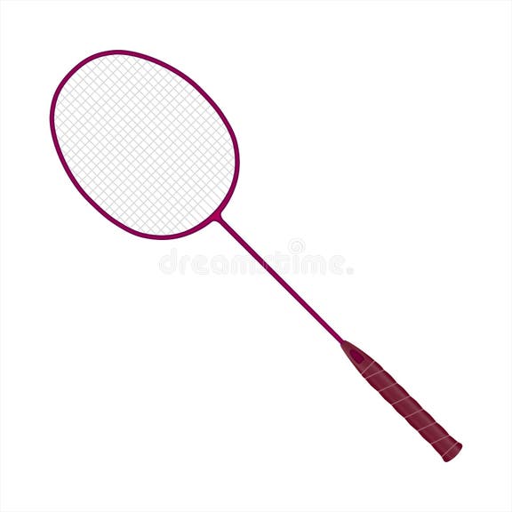 Colored badminton racket stock vector. Illustration of court - 376441887