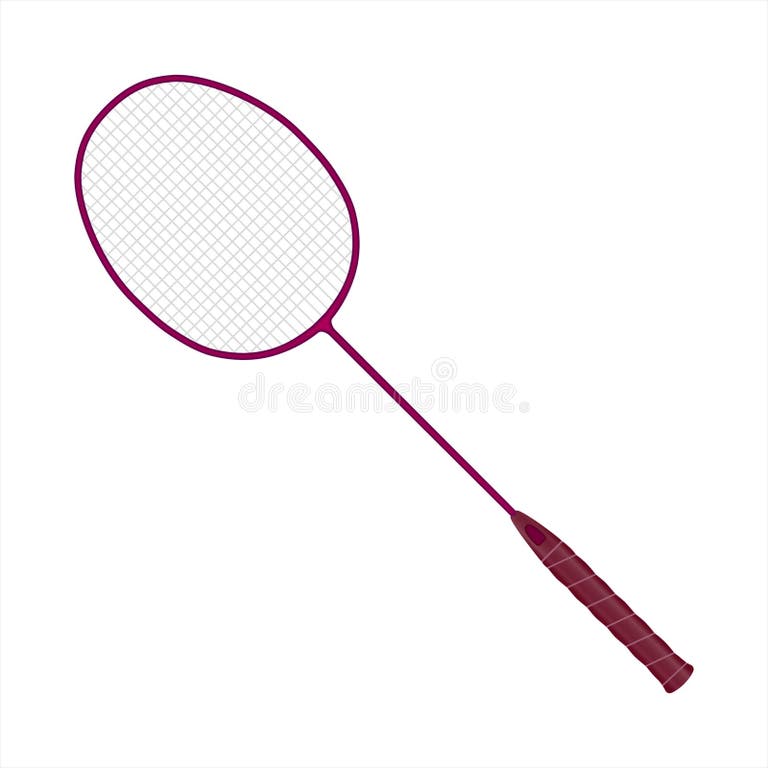 Colored badminton racket stock vector. Illustration of court - 376441887