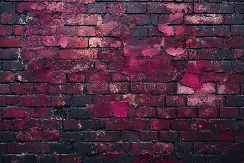 Dark Pink Brick Wall Texture Grunge Background Stock Illustration ...