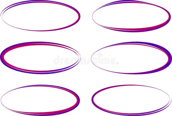 Dark Pink Colored Abstract Ellipse Set Vector Stock Vector ...