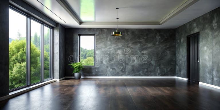 Dark Plaster Black Floor for Interior Design Projects Stock ...