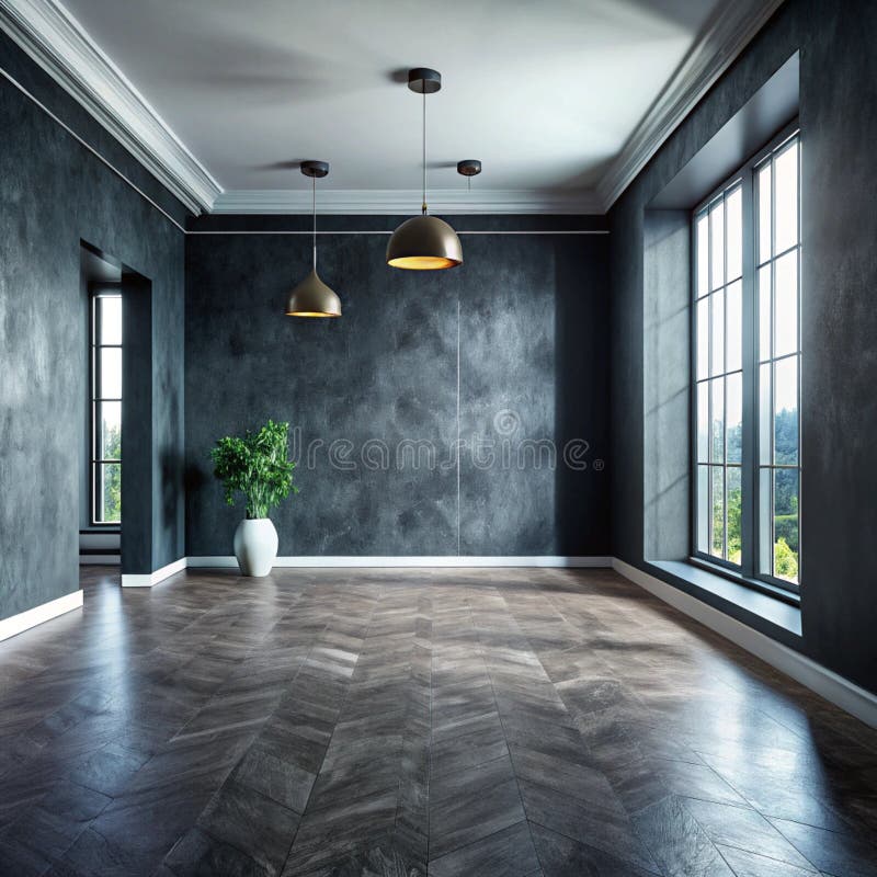 Dark Plaster Black Floor for Interior Design Projects Stock ...