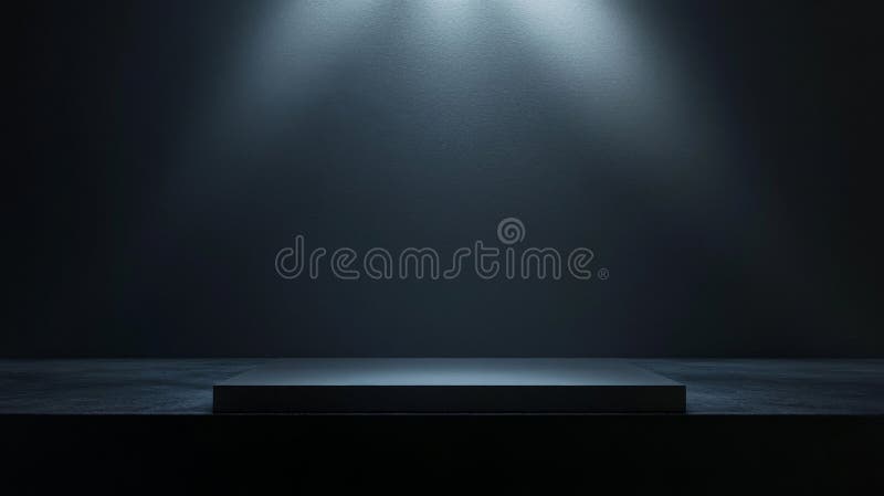 Dark Platform with Spotlight and Texture Stock Illustration ...