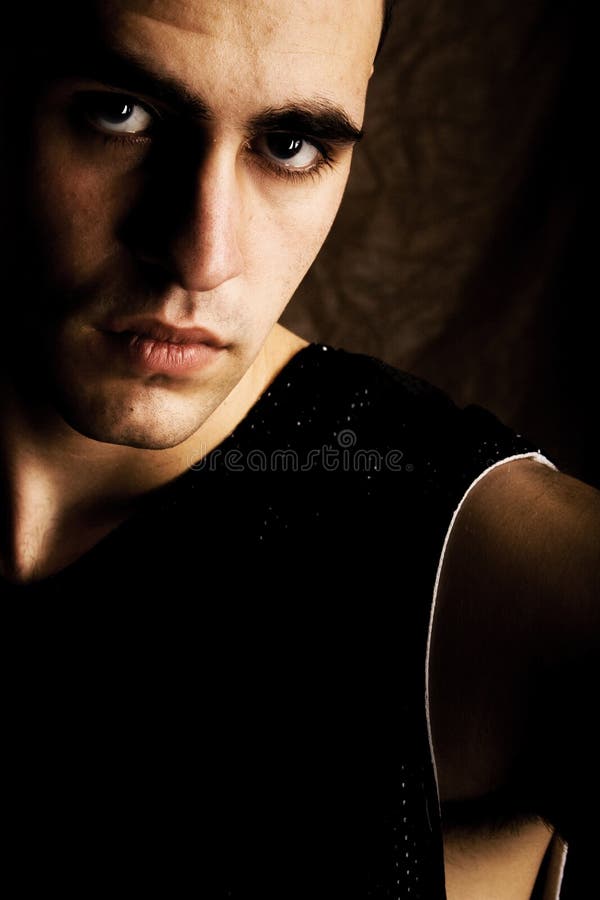 Dark portrait stock image. Image of graphic, eyes, view - 3272425