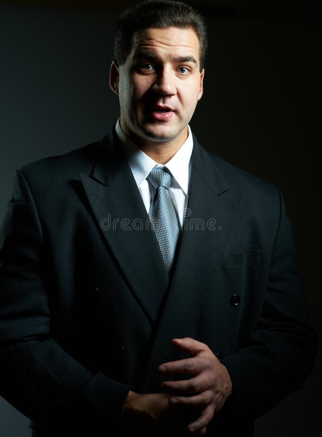 Dark Portrait of Handsome Stylish Young Man Stock Photo - Image of male ...