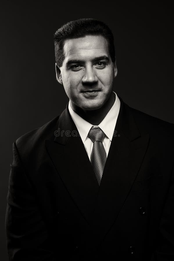 Dark Portrait of Handsome Stylish Young Man Stock Image - Image of ...