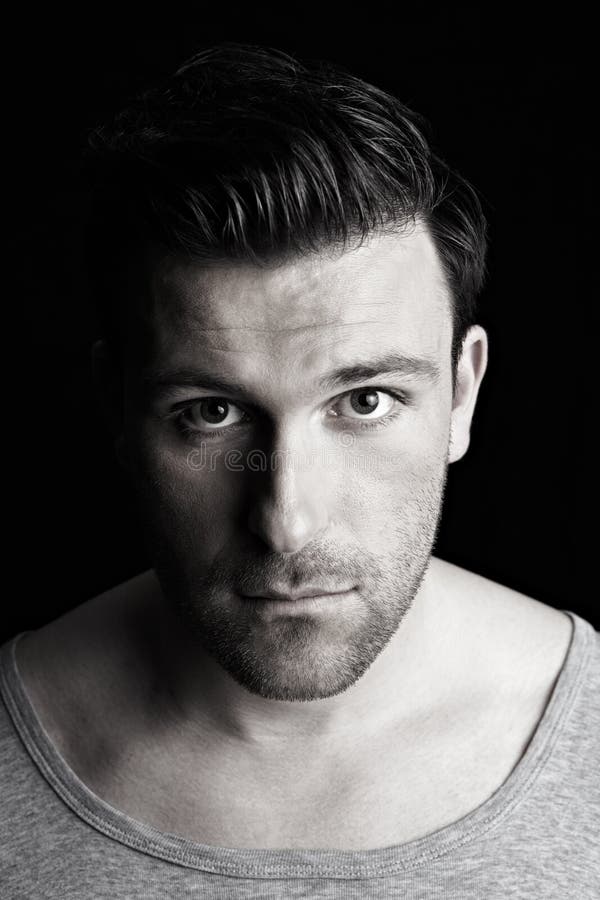 Dark portrait of a man stock photo. Image of attractive - 189519432