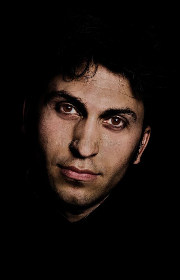 Dark portrait stock photo. Image of vertical, confidence - 9791292