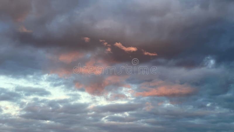 Dark Pre-storm Sky with Multi-colored Flashes of Sunlight at Sunset ...