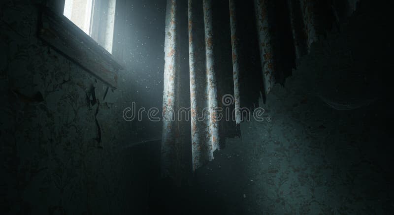 Dark Prison Cell with Rusty Bars and Light Beam Stock Illustration ...