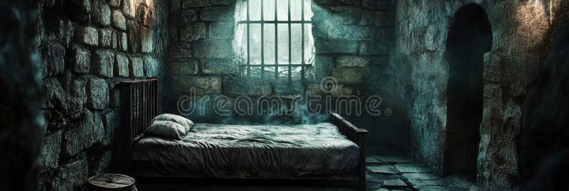This Dark Prison Cell Symbolizes Deep Captivity and Isolation Felt by ...