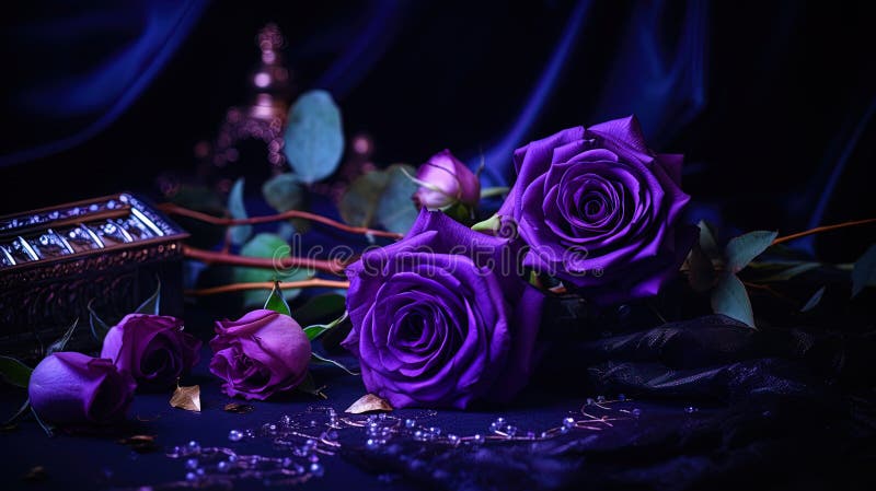 A Dark Purple Background, Creating an Atmosphere of Mystery and Secrets ...