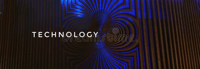 Dark Purple Blue Technology Header Banner Stock Illustration ...
