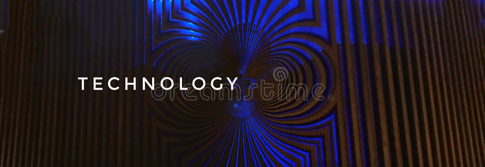Dark Purple Blue Technology Header Banner Stock Illustration ...