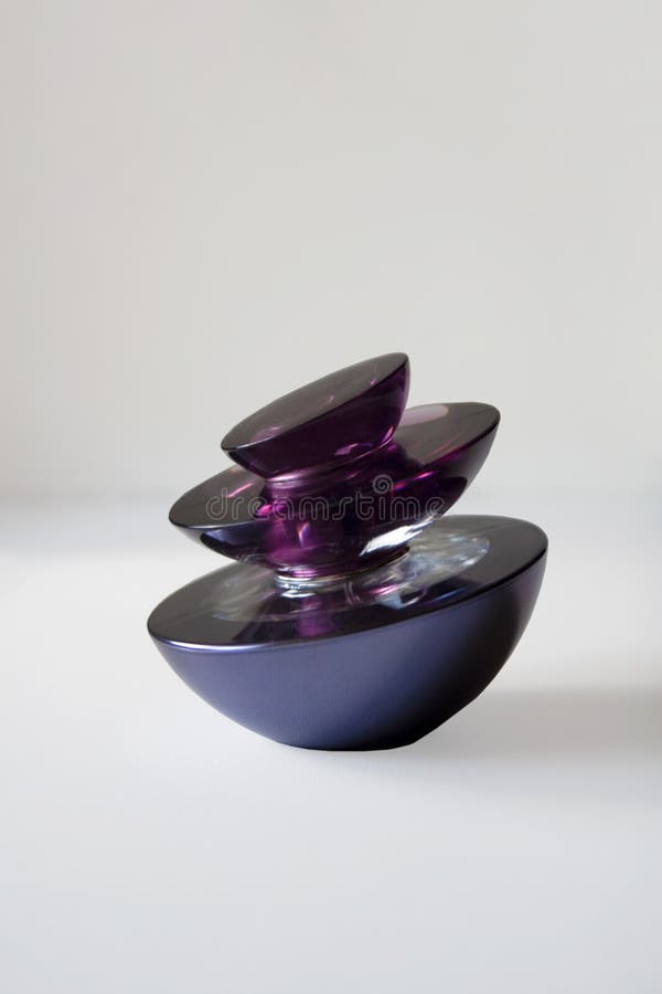 Dark Purple Glass Perfume Bottle Stock Image - Image of concept ...