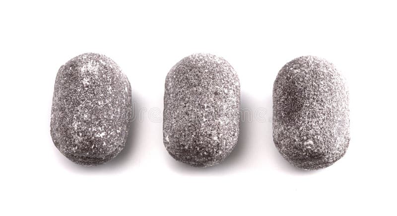 Dark Purple Old Fashioned Hard Candies on a White Background Stock ...