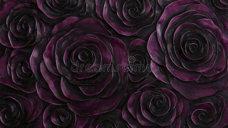 Dark Purple Rose Pattern stock illustration. Illustration of pattern ...