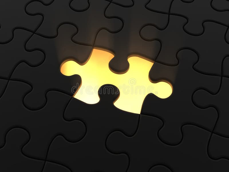 Dark puzzle stock illustration. Illustration of company - 10425441
