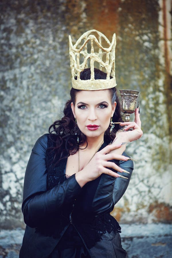 Dark queen stock photo. Image of crown, female, gold - 52245284