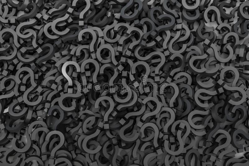 Red Question Mark on Background of Black Question Marks Stock ...