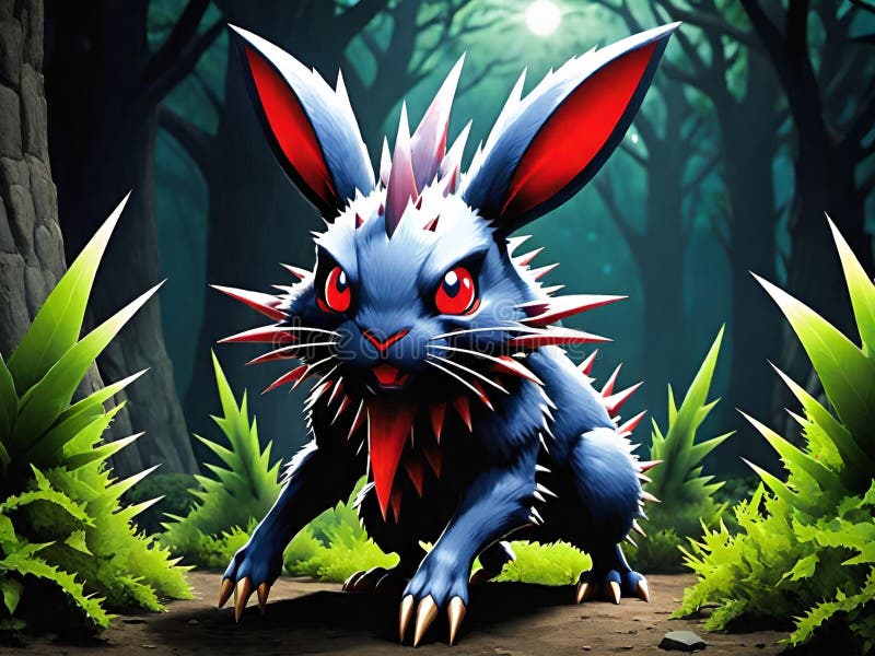 Dark rabbit on the ground stock illustration. Illustration of funny ...