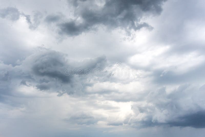 Dark Rainy Clouds with Some Lighter and Darker Parts Stock Photo ...