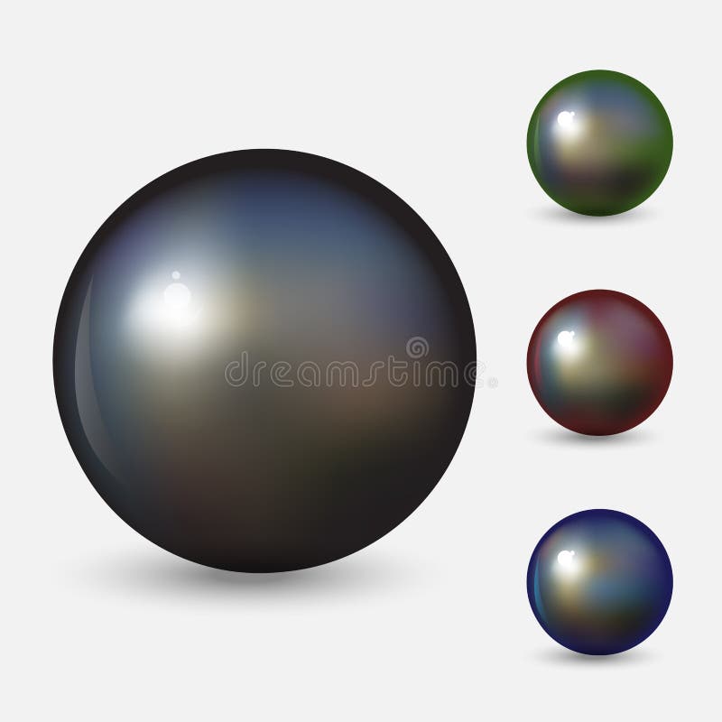 Dark realistic balls stock vector. Illustration of design - 157206935