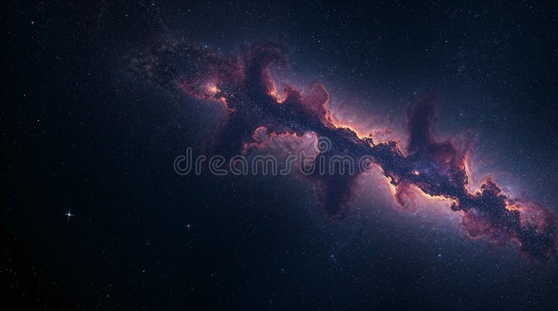 Dark, Realistic Space with Electric Stars and Nebulas, Elegant ...