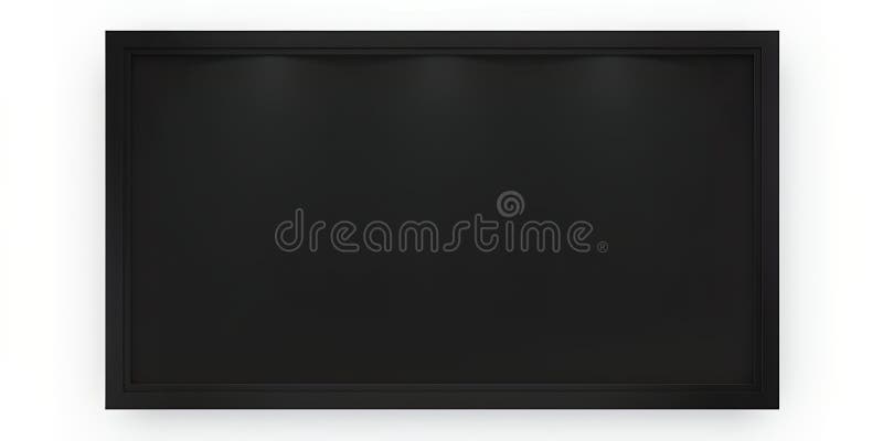 A Dark Rectangular Display Case with Three Lights on Top Against a ...