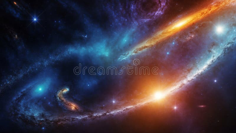 Dark Rectangular Shape Floating in Space with Stars and Galaxies Stock ...