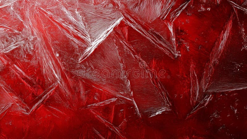 A Dark Red Abstract Background Featuring Intricate Ice Textures Stock ...