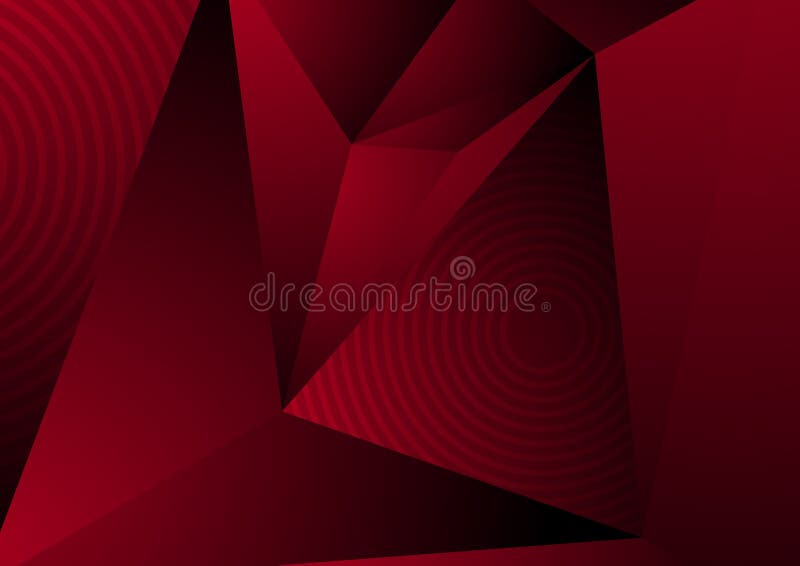 Dark Red Abstract Concept Polygonal Tech Background Stock Vector ...