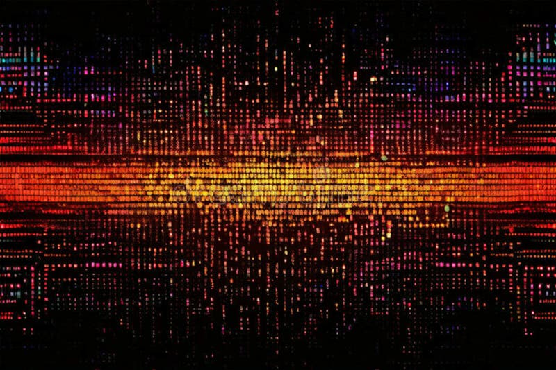 Dark Red Abstract Pixels, Mosaic. Technology Concept. Background for ...