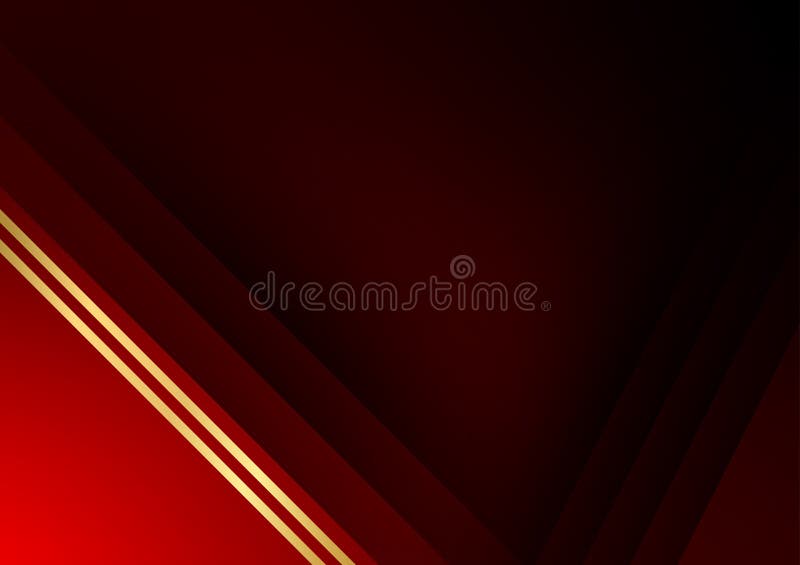 Dark Red Banner Gold Line Pattern Presentation Premium Background Stock ...