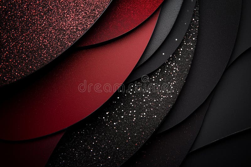 Dark Red and Black Layers with Sparkles Add Depth Stock Photo - Image ...