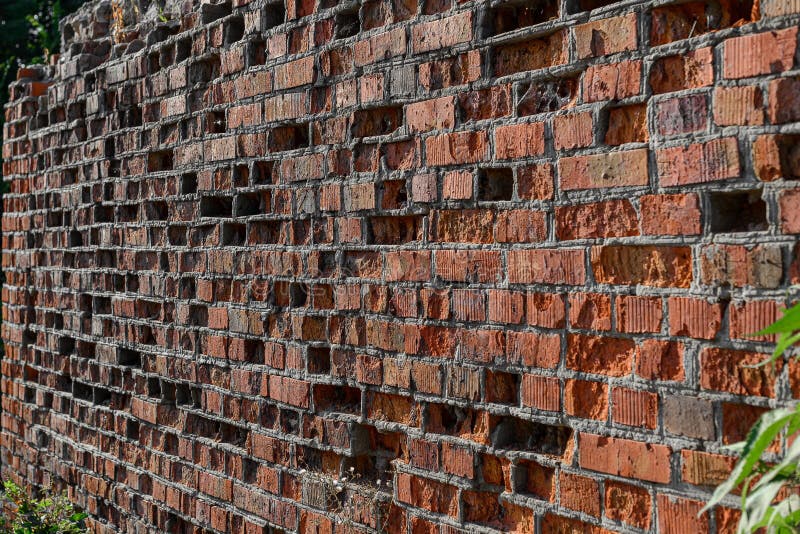 Dark Red Brick Wall Background and Texture Stock Image - Image of urban ...