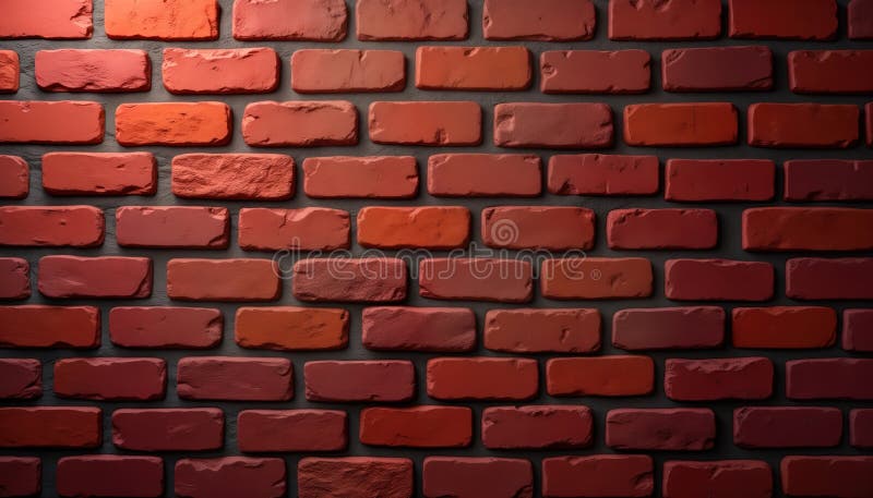Dark Red Brick Wall Pattern. Interior Design Concept. Vintage Style ...