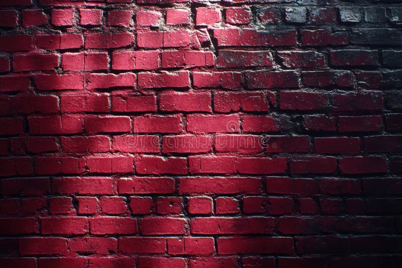 Dark Red Brick Wall Texture Sunlight Shadow Stock Illustration - Illustration of design ...