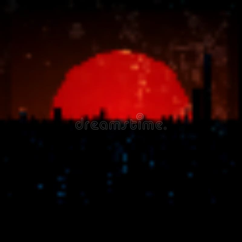 Dark Red Cityscape Abstract Background Illustration Stock Illustration ...