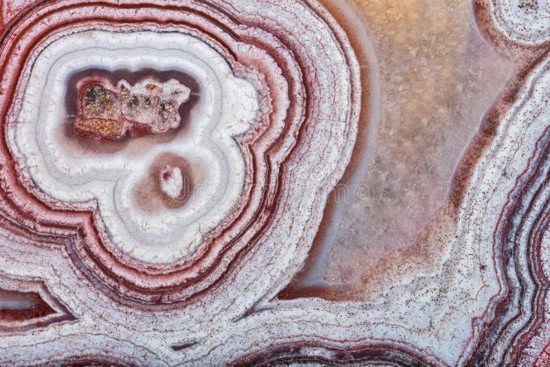 Dark Red Color Lines in Agate Structure Close-up Stock Photo - Image of ...