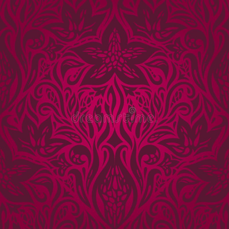 Dark Red Decorative Floral Ornate Decorative Vector Stock Vector ...