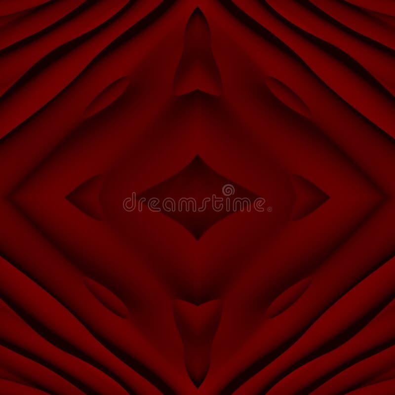 Dark Red Desert with Dunes. Beautiful Symmetrical Seamless Abstraction ...
