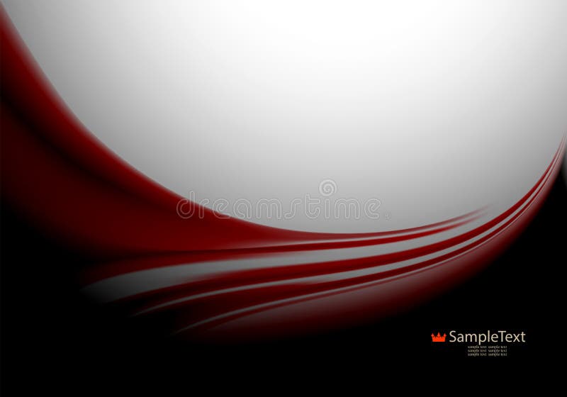 Dark Red Design with Flowing Lines Like Fabric. Stock Vector ...